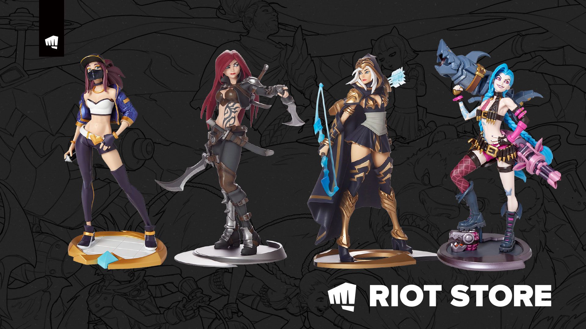 라이엇 스토어에 Unlocked Statue를 만나보세요!