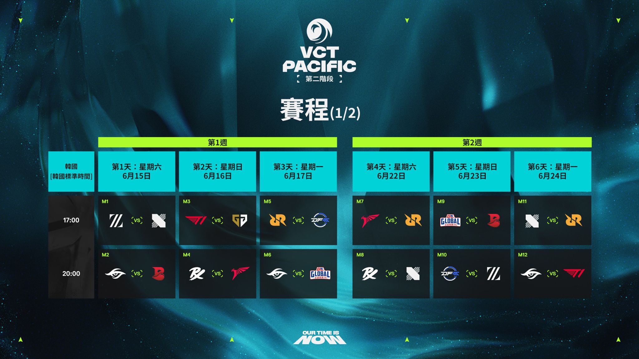 VALORANT Esports | VCT太平洋聯賽第一、二階段賽事資訊全覽