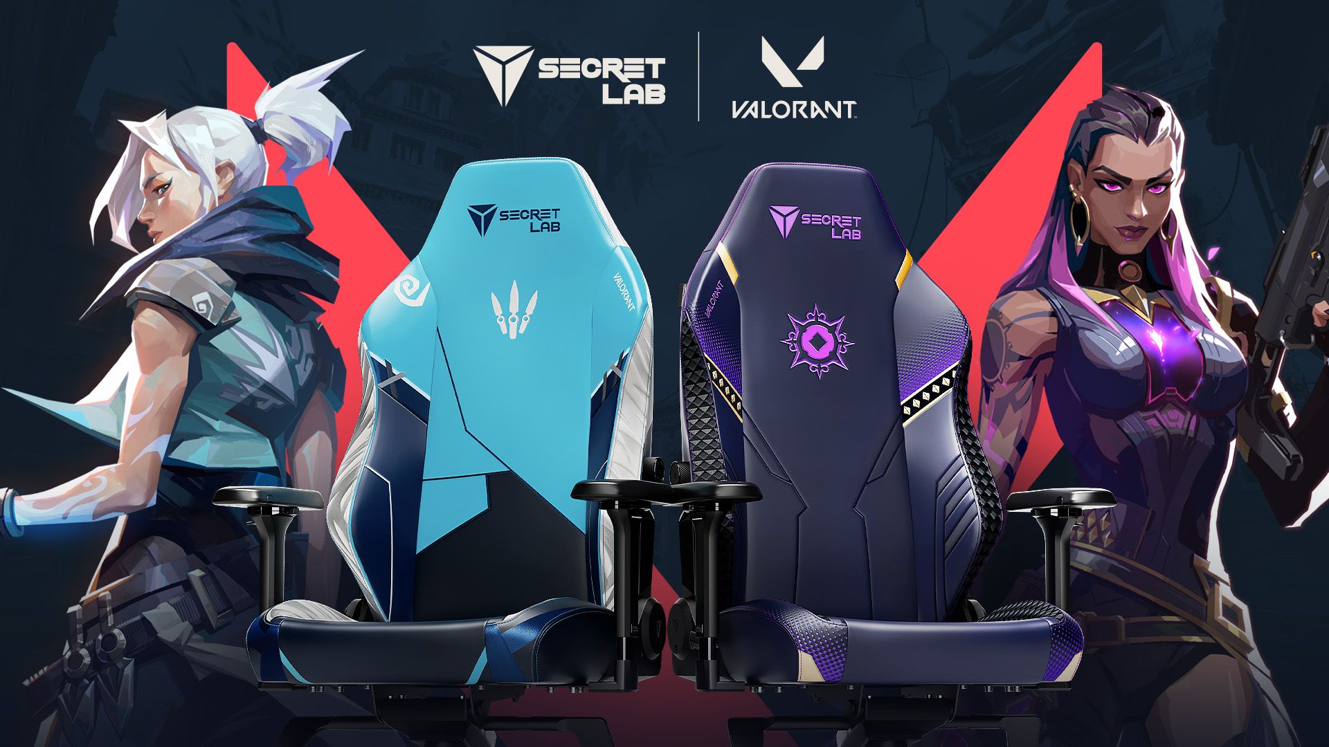 Secretlab VALORANT Jett and Reyna Edition Chairs