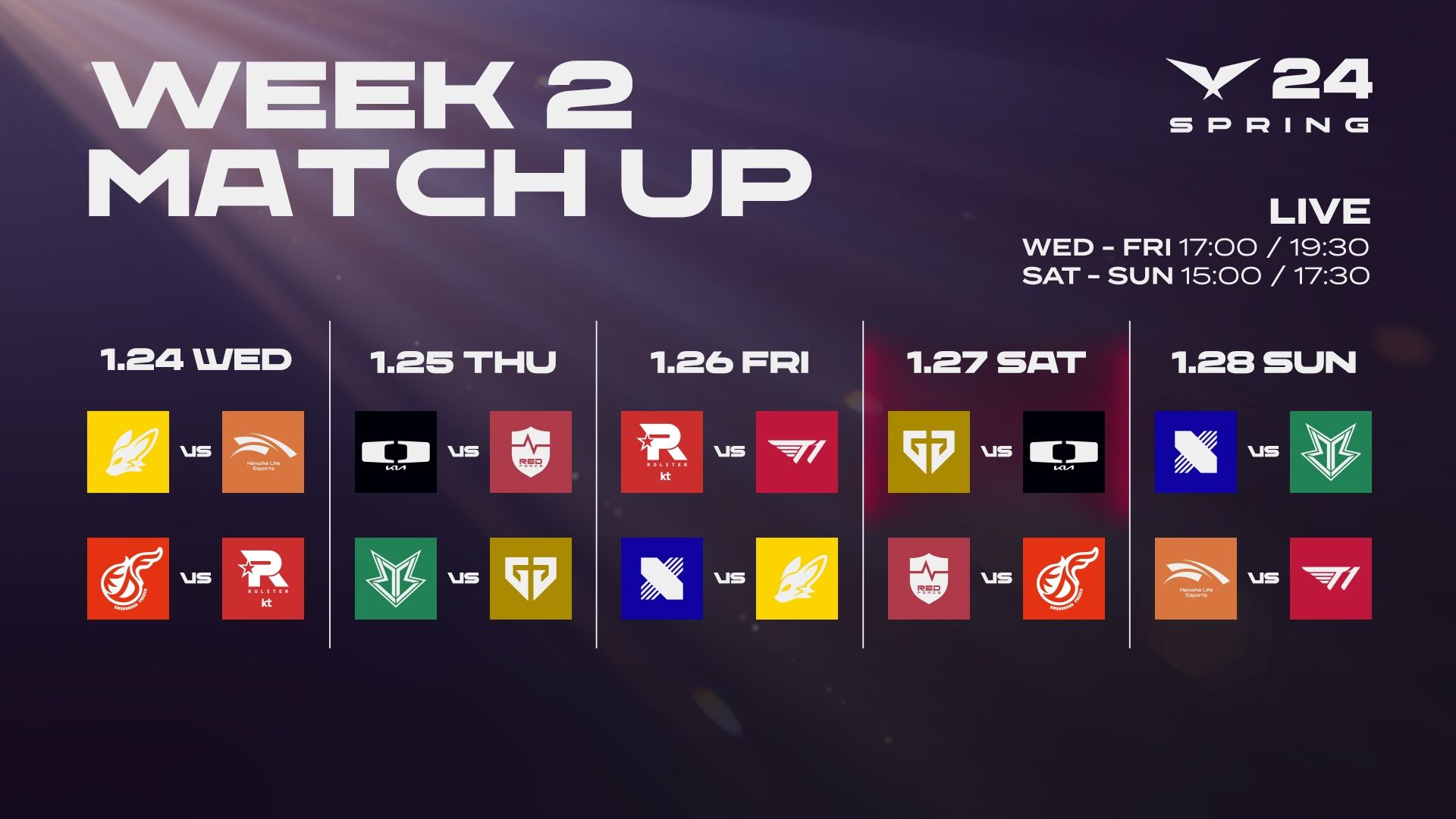 2023 LCK Spring 2주 차 매치업