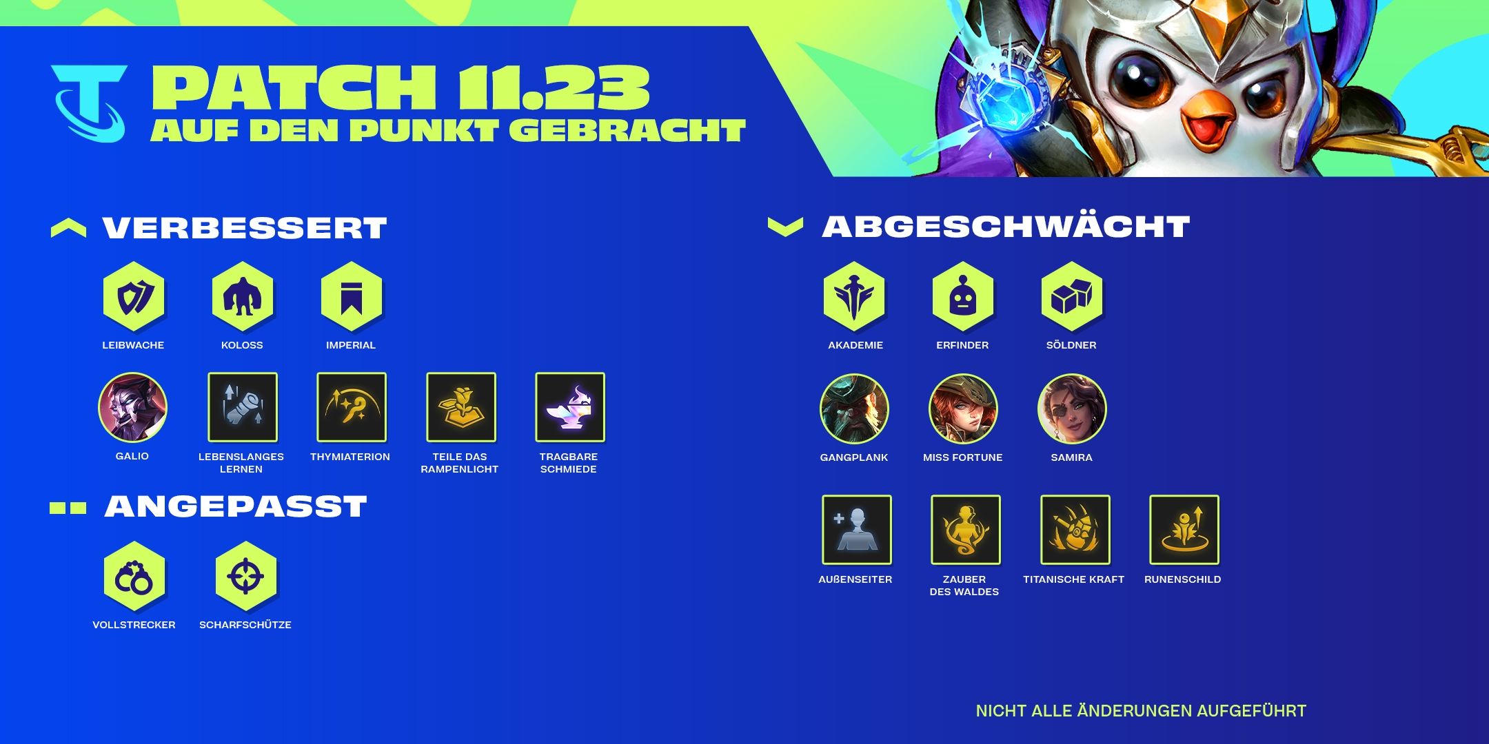 Teamfight Tactics: Patchnotizen 11.23