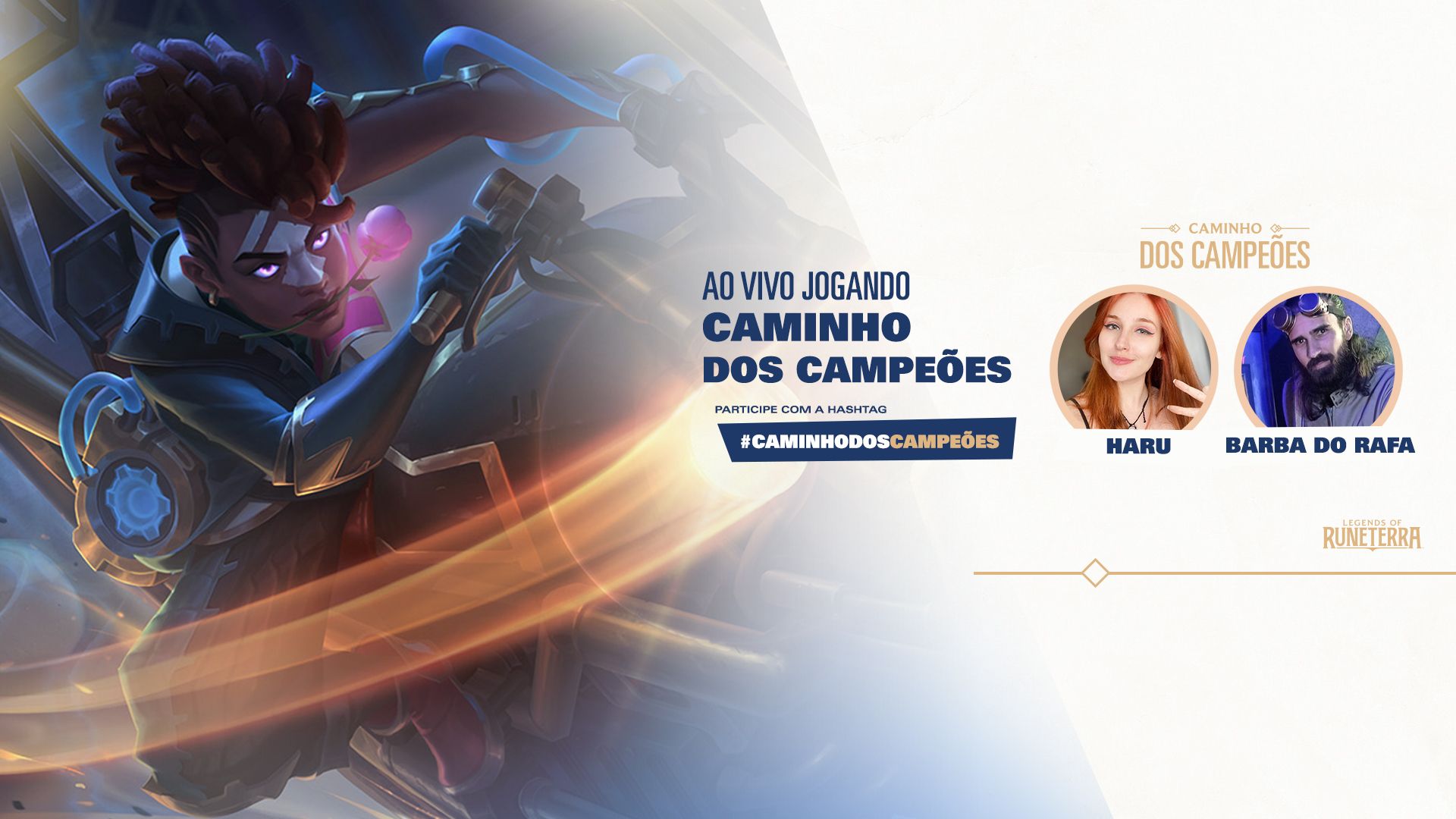 Percorra o Caminho dos Campeões com Haru e A Barba do Rafa está ao vivo ...